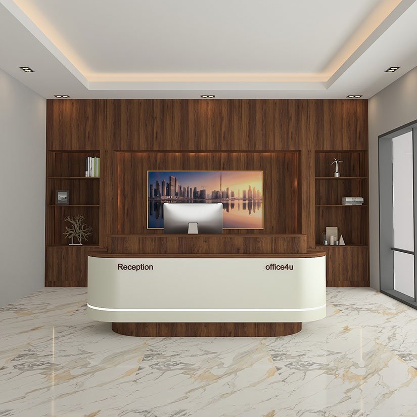 Gala Luxury Curved Reception Desk | Office Reception Desk Dubai