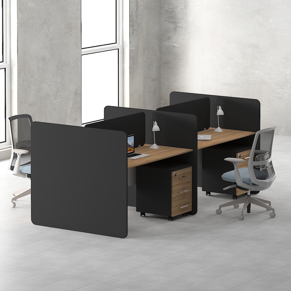 Nexus 4 Person Workstation Desk | Office4U Office Furniture Store