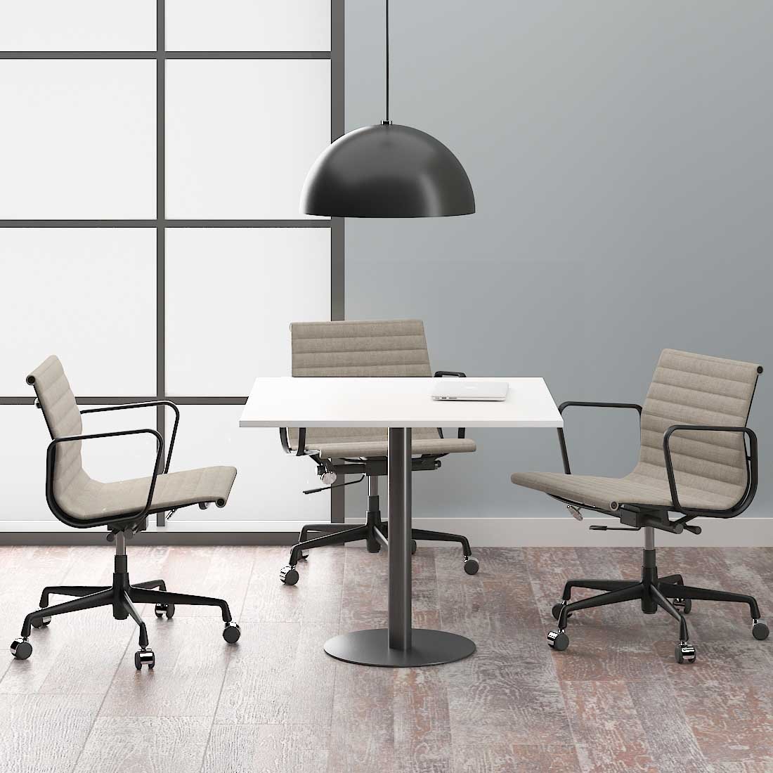 Onyx Black Base Square Table for Office - Top Quality Office Tables