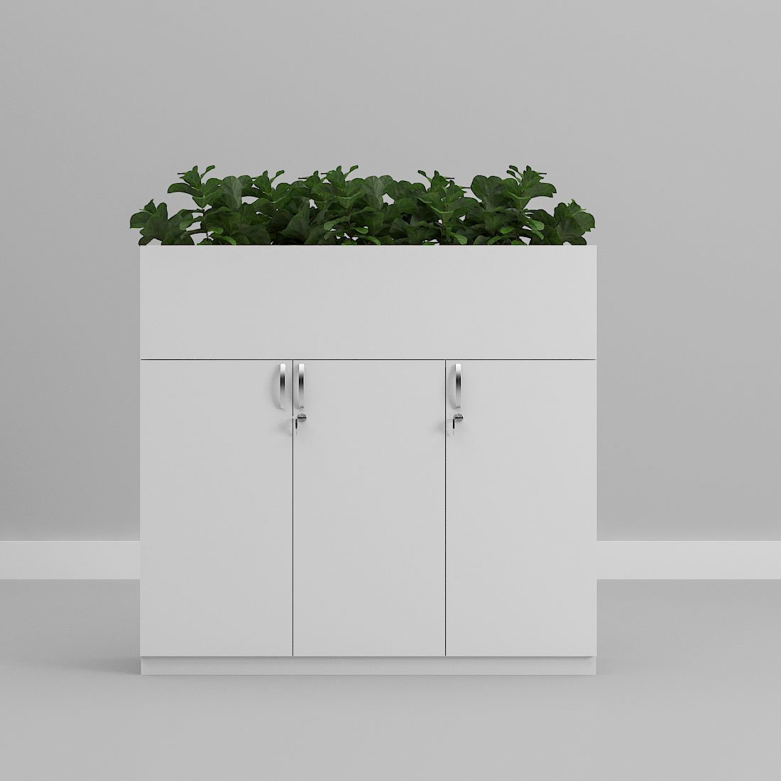 Spirit Planter Cabinet for office with Low height Filing Cabinet